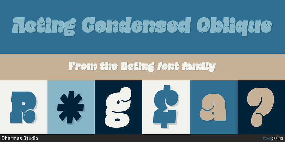 Acting Condensed Oblique Font