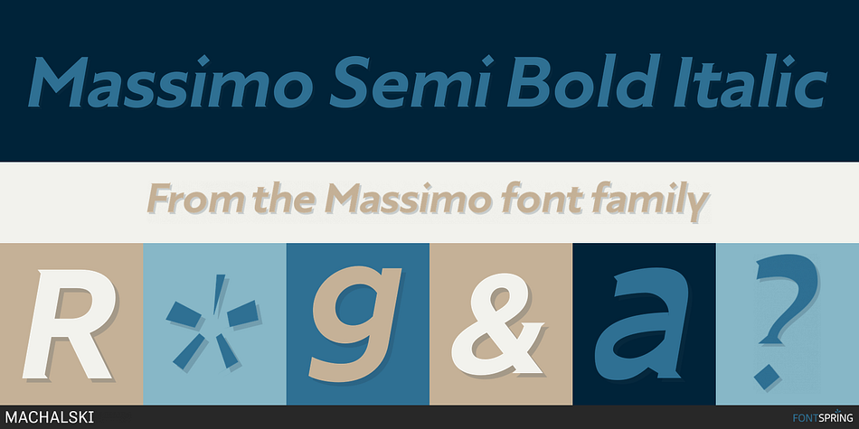 Massimo Semi Bold Italic Font