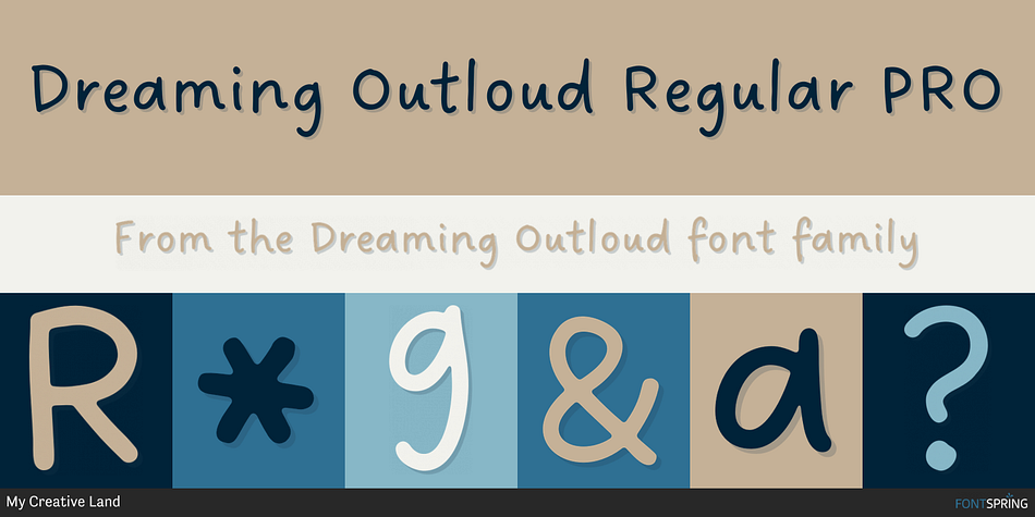 Dreaming Outloud Regular PRO Font