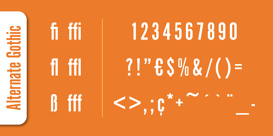 Alternate Gothic Pro Font