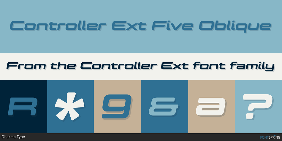 Controller Ext Five Oblique Font