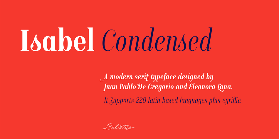 Isabel Condensed Font | Fontspring