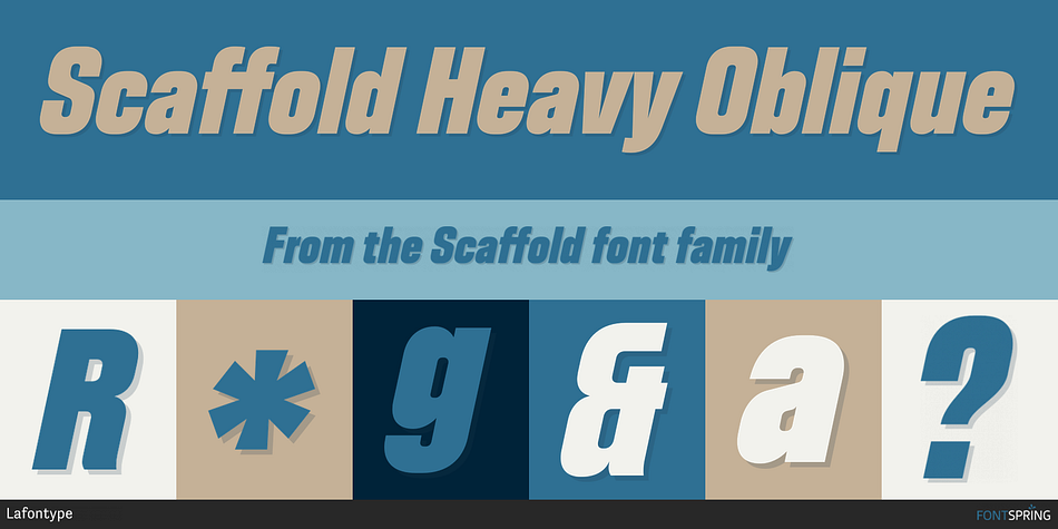 Scaffold Heavy Oblique Font