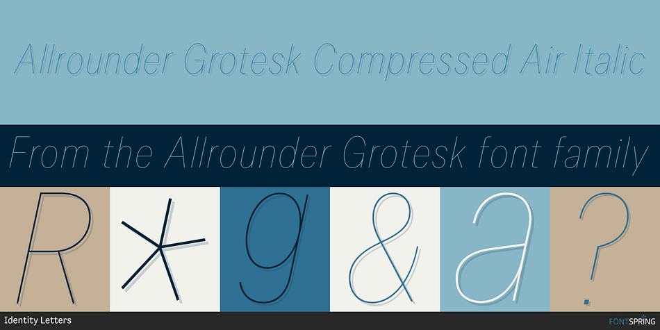 Allrounder Grotesk Compressed Air Italic Font