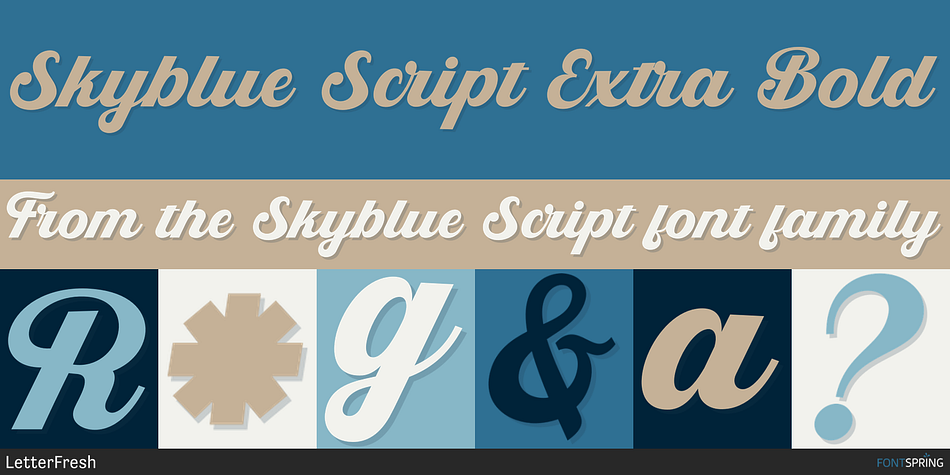 Skyblue Script Extra Bold Font Skyblue Script Extra Bold Font