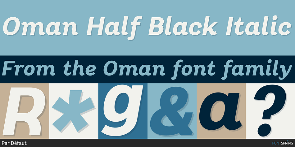 Oman Half Black Italic Font