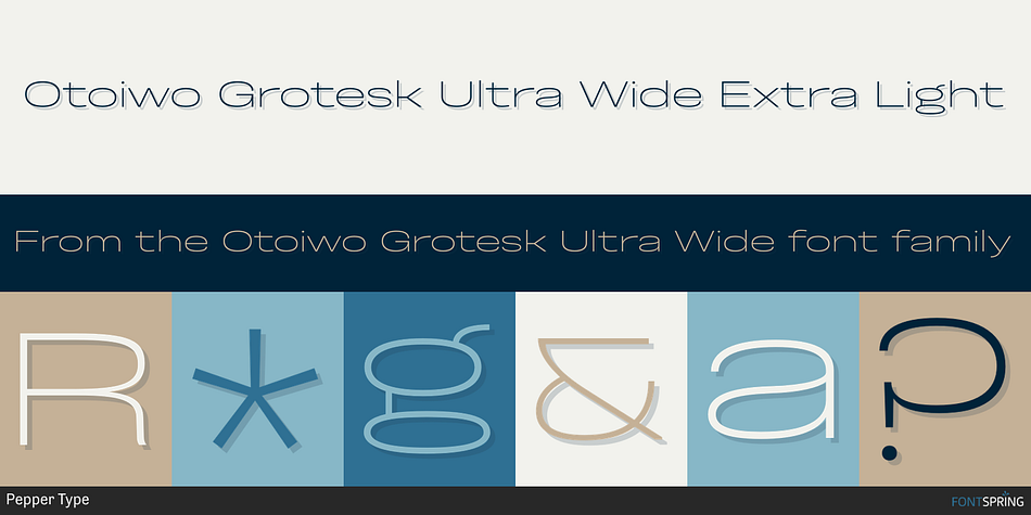 Otoiwo Grotesk Ultra Wide Extra Light Font