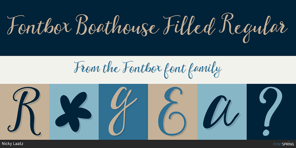 Fontbox Boathouse Filled Regular Font