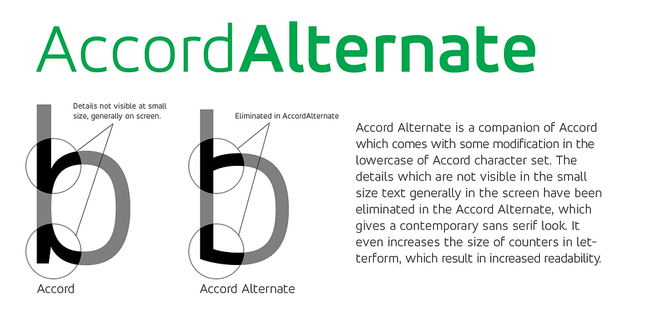 Accord Alternate Font