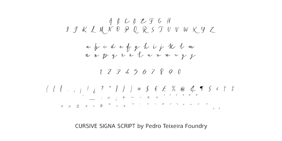 Cursive Signa Script Font