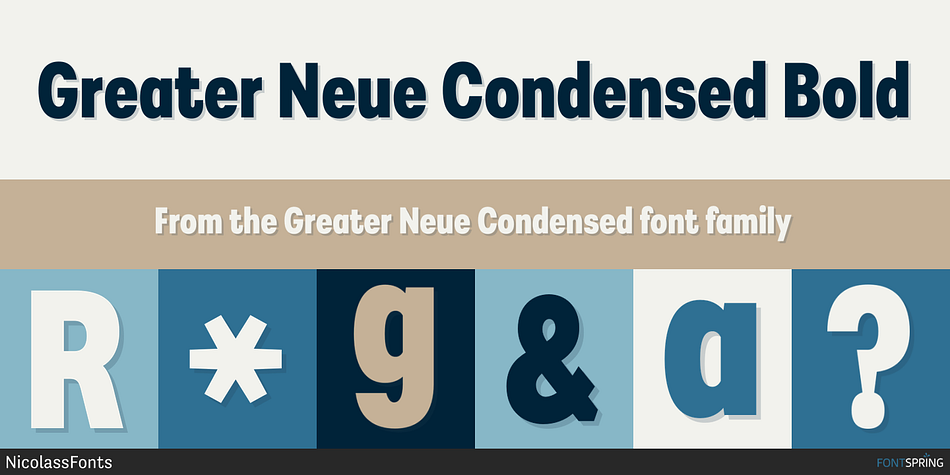Greater Neue Condensed Bold Font