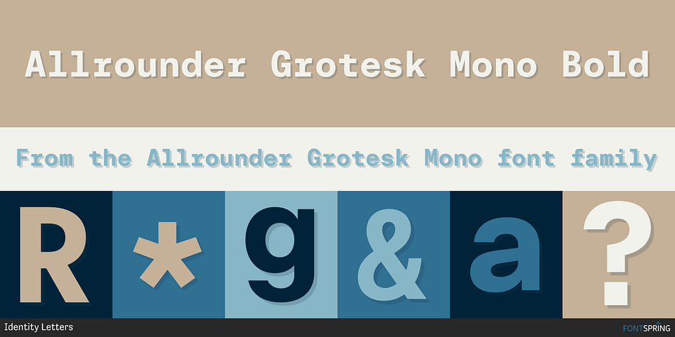 Allrounder Grotesk Mono Bold Font