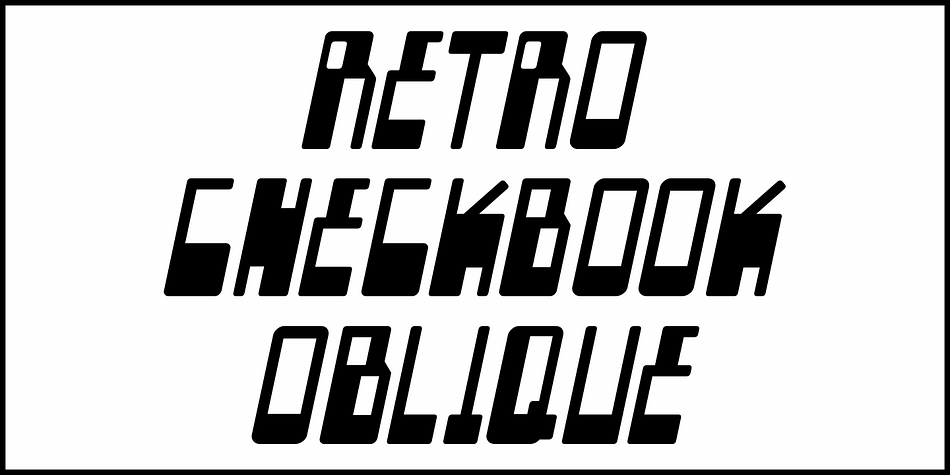 Retro Checkbook JNL Font