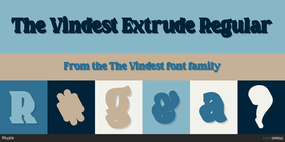 The Vindest Extrude Regular Font