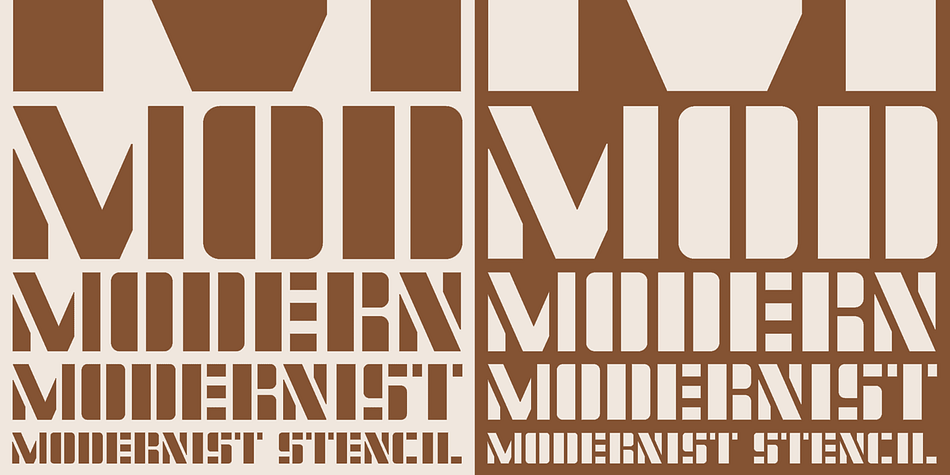 Modernist Stencil Font