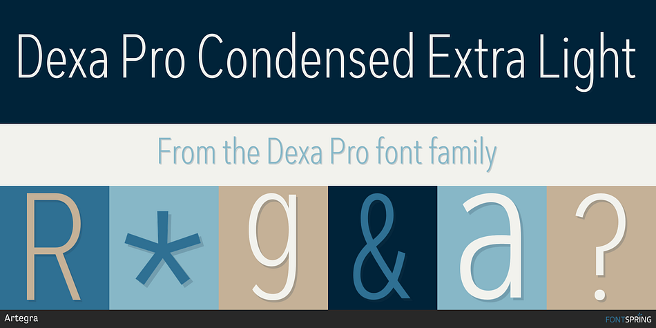 Dexa Pro Condensed Extra Light Font