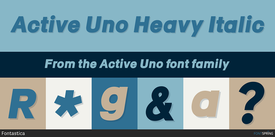 Active Uno Heavy Italic Font