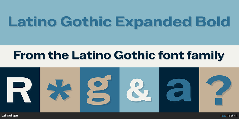 Latino Gothic Expanded Bold Font