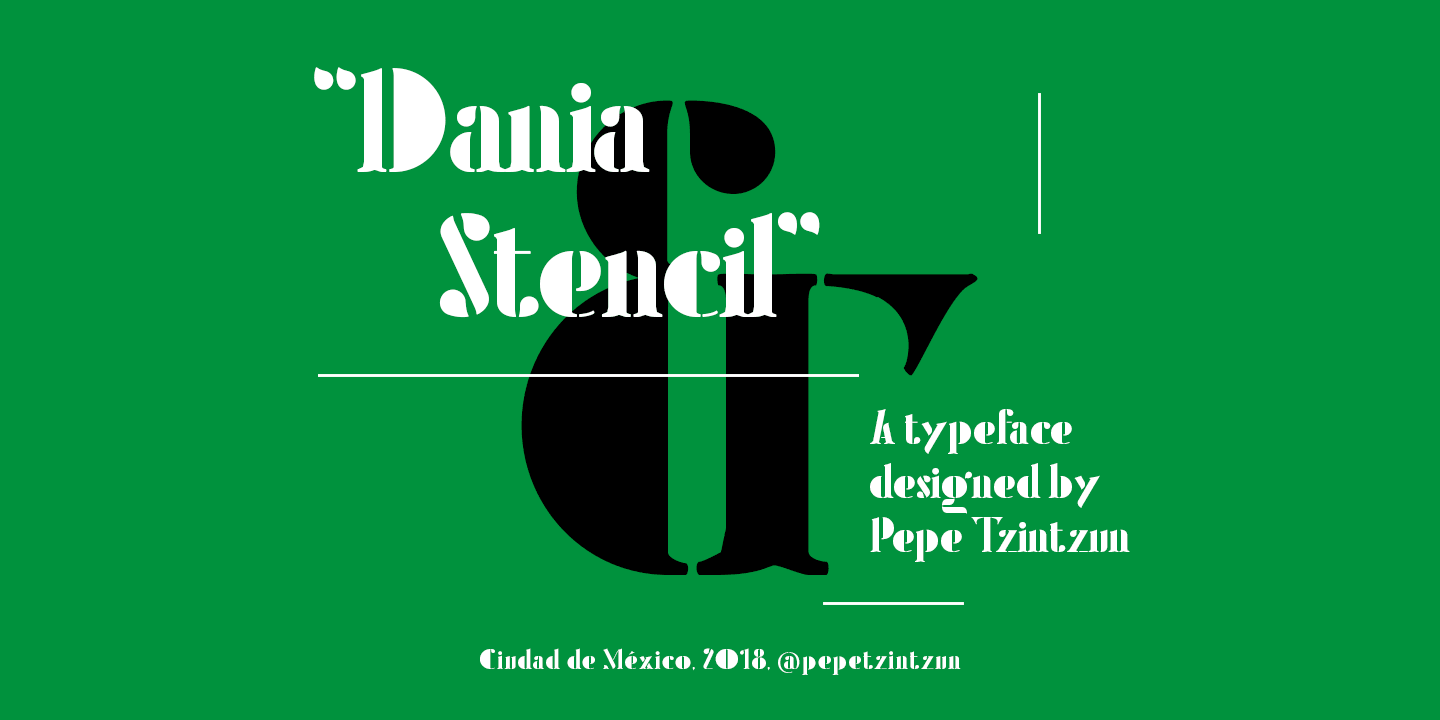 Dania Stencil Font