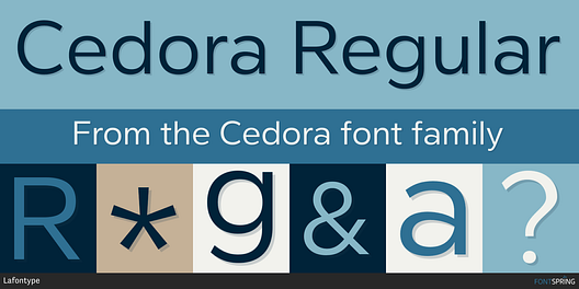 Fonts similar to Cedora