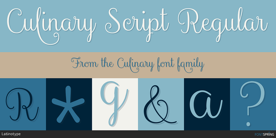 Culinary Script Collection by Latinotype - Fontspring
