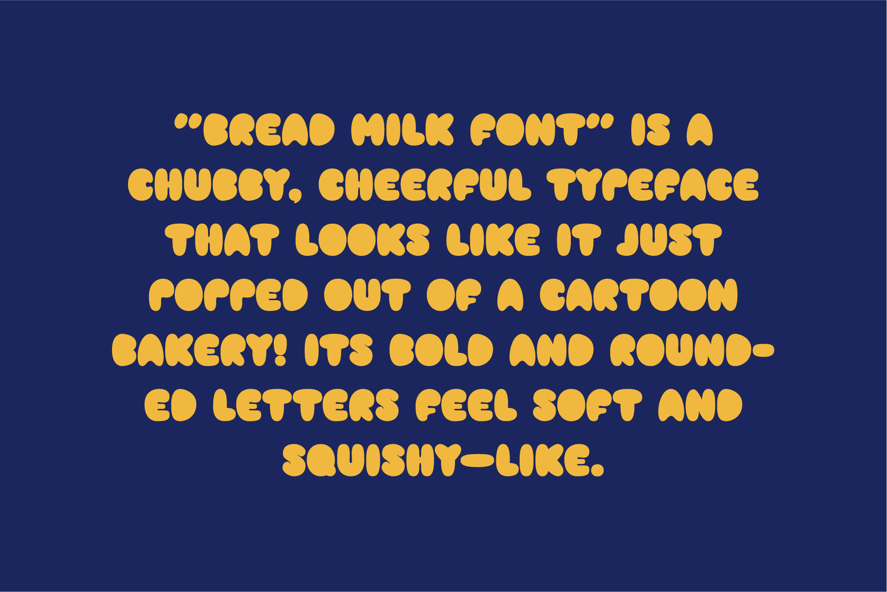 Bread Milk Font