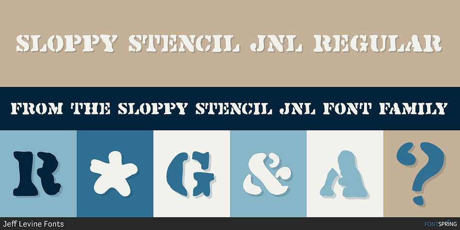 Sloppy Stencil JNL Font