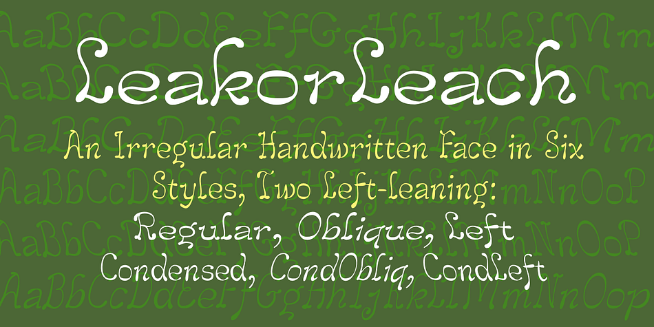 Leak or Leach Font