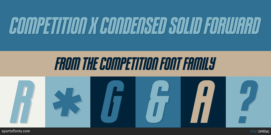 Competition X Condensed Solid Forward Font