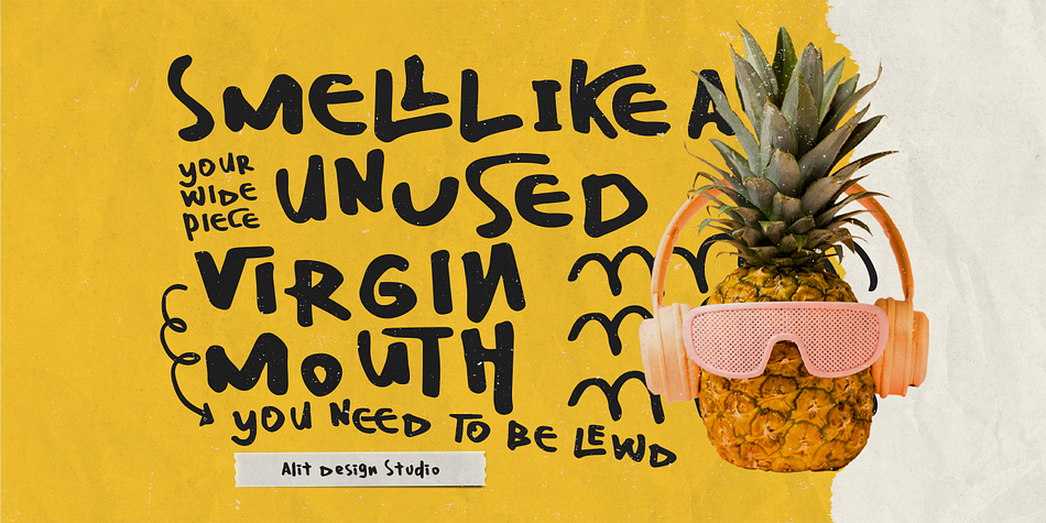 Pineapple Shadow Typeface Font