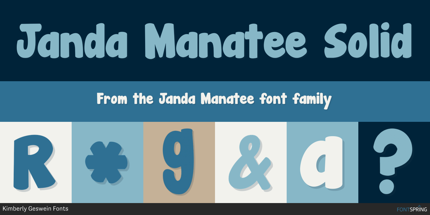 Fonts similar to Janda Manatee