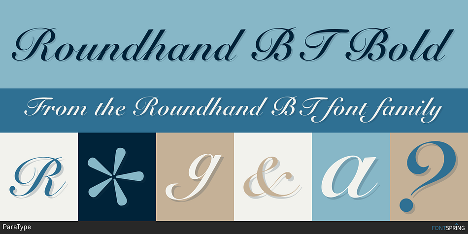 Roundhand BT Font
