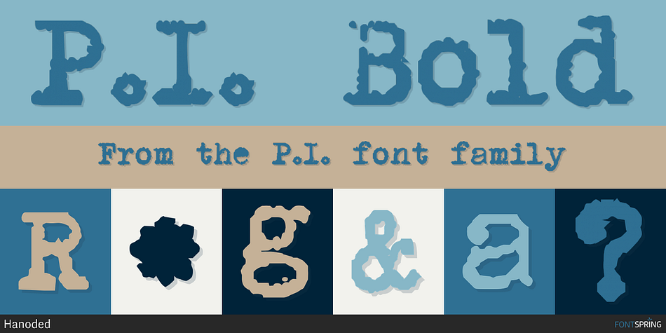 P.I. Bold Font