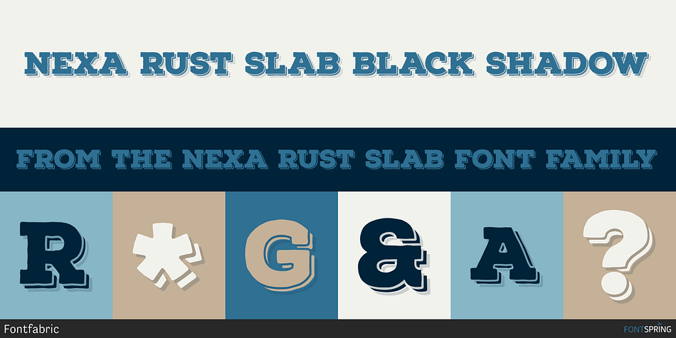 Nexa Rust Slab Black Shadow Font