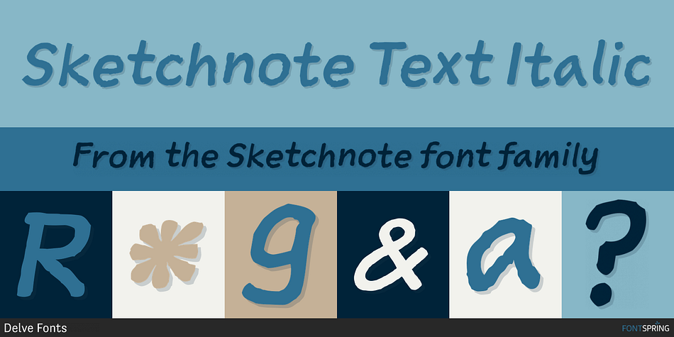 Sketchnote Text Italic Font