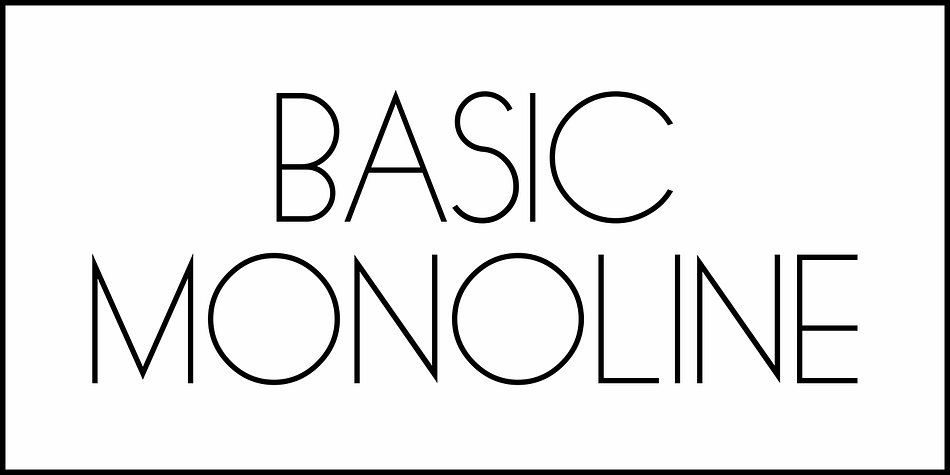 Basic Monoline JNL Font