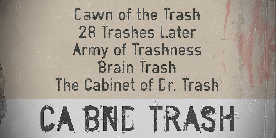 CA BND Trash Font