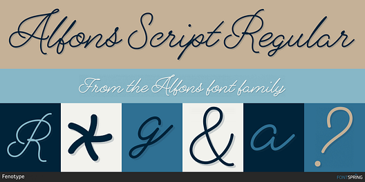 Fonts similar to Alfons