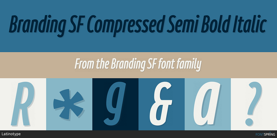 Branding SF Compressed Font Collection by Latinotype