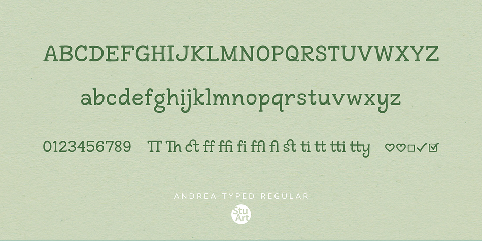 Andrea Typed Font