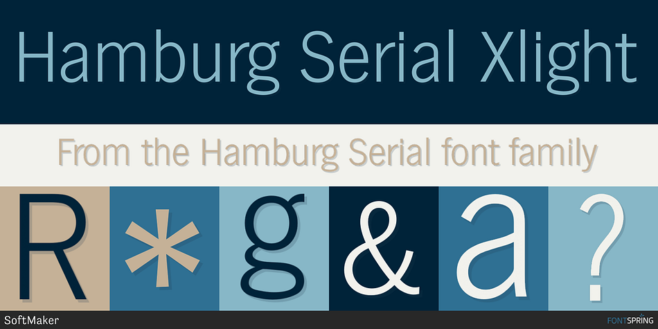 Hamburg Serial Xlight Font
