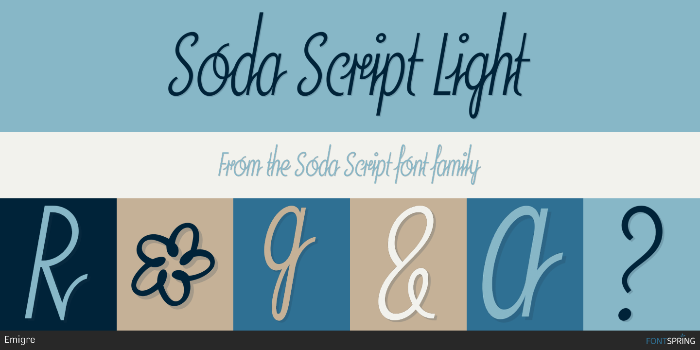 Fonts similar to Soda Script