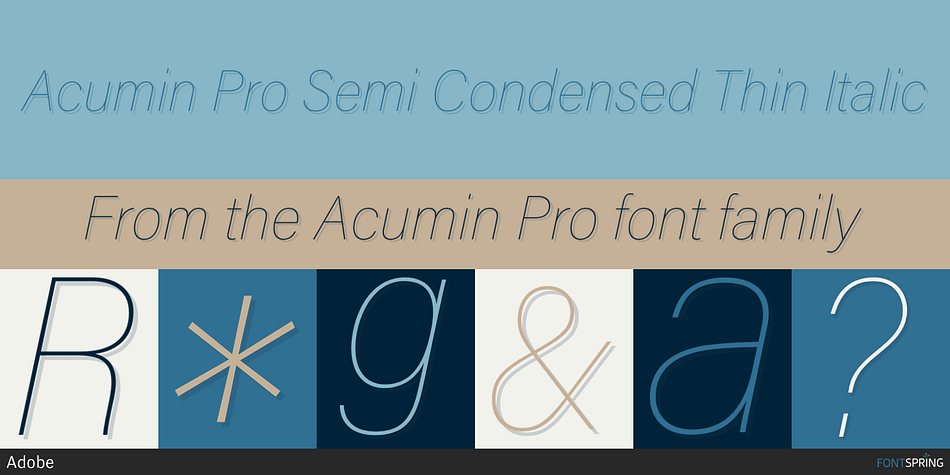 Acumin Pro Semi Condensed Font