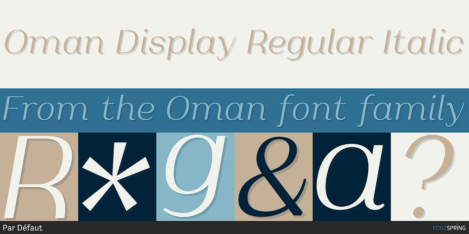 Oman Display Regular Italic Font