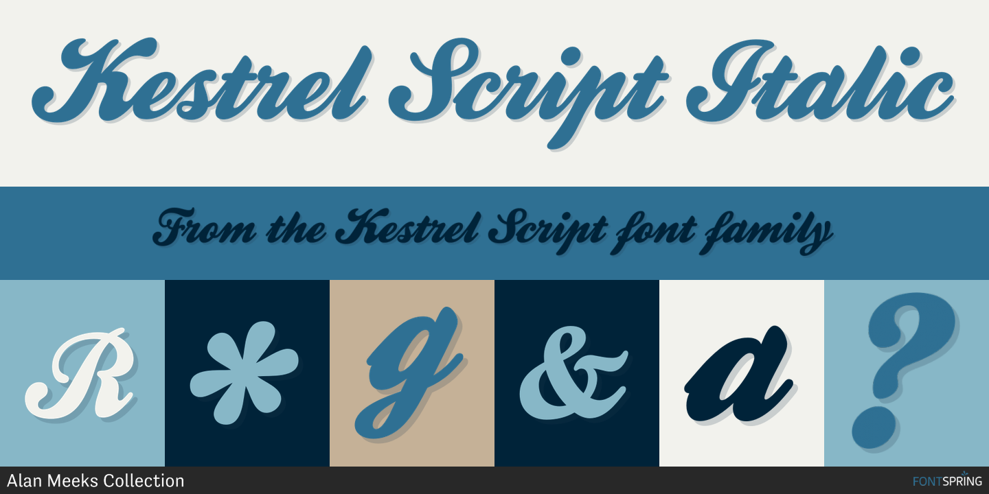 Fonts similar to Kestrel Script