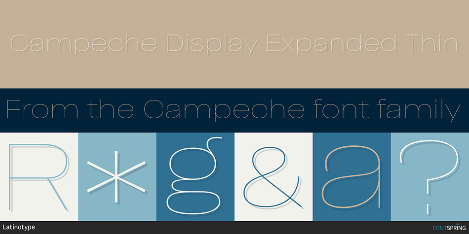 Campeche Display Expanded Thin Font