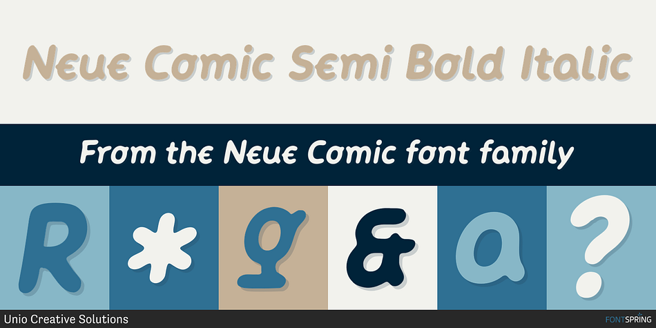 Neue Comic Semi Bold Italic Font
