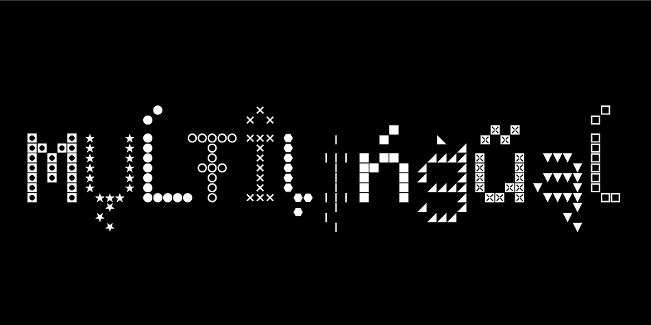 LED pixel Font
