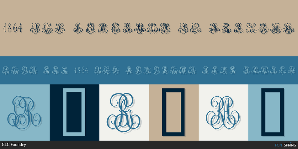 1864 GLC Monogram QR Regular Font