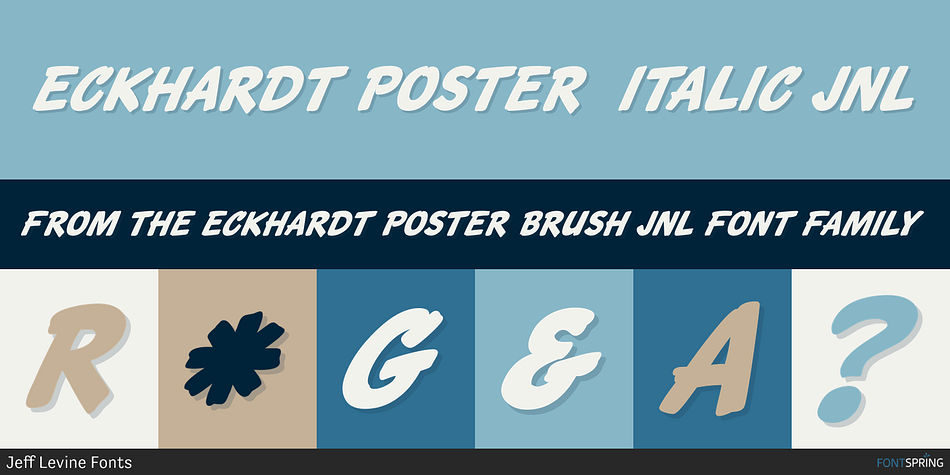 Eckhardt Poster Brush JNL Font